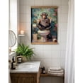 Affixzi Monkey Bathroom Poster, Jungle Animal Print, Guest Toilet Wall ...