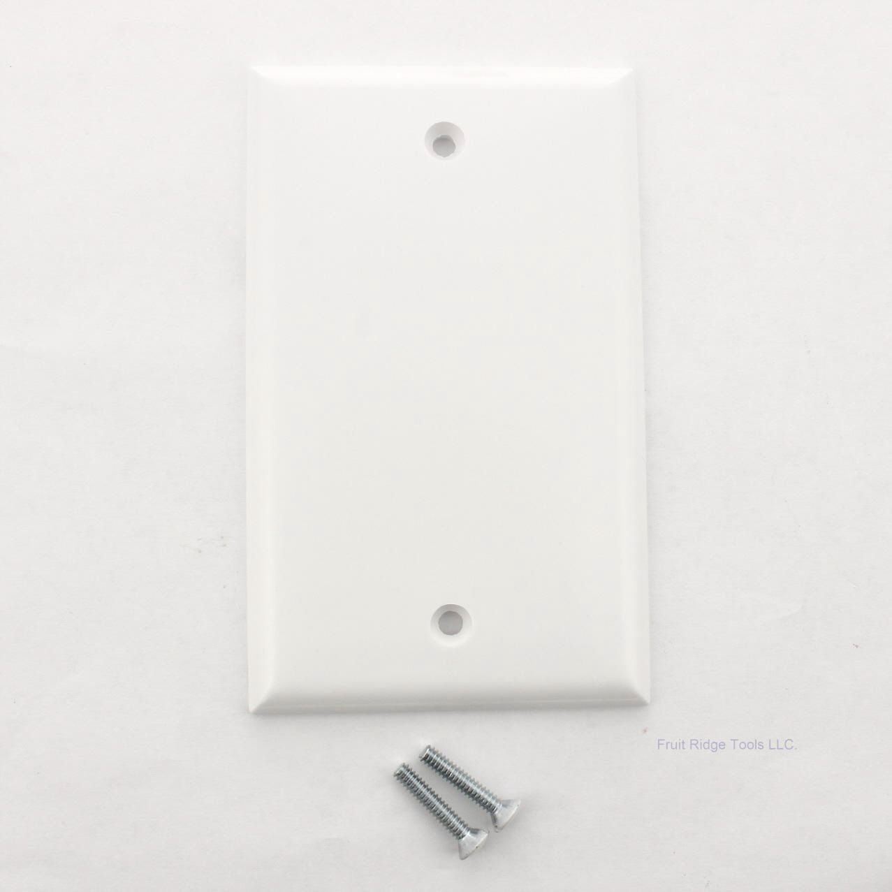 Ace White Thermoset Standard Size 1-Gang Blank Cover Box Mounted ...