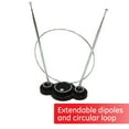 GE Traditional Rabbit Ears Indoor HDTV Antenna, 30-mile Range, VHF UHF ...