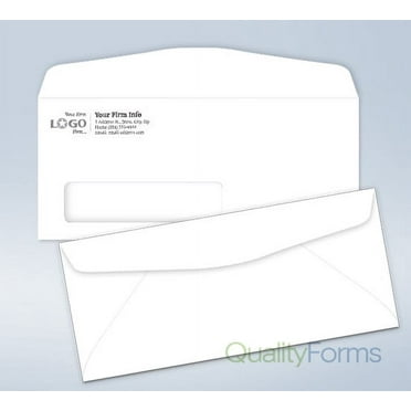 Standard Letter Size Double Window Business Envelope, #8 5/8, Square ...