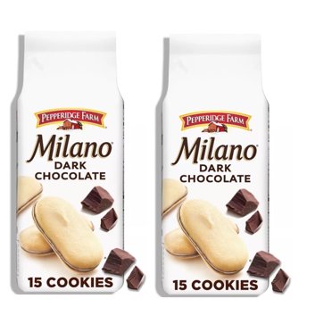 Pepperidge Farm Milano Dark Chocolate Sandwich Cookies, 15 Count, 6 oz ...