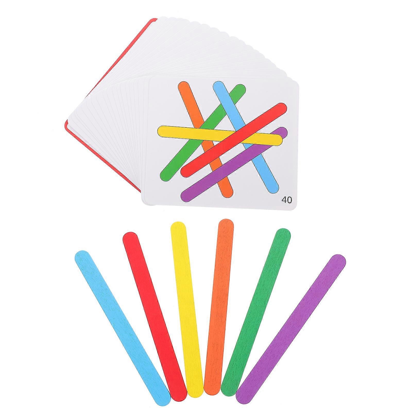 Juego de Rompecabezas de Palos XCF con Tarjetas Multicolor | Walmart en ...