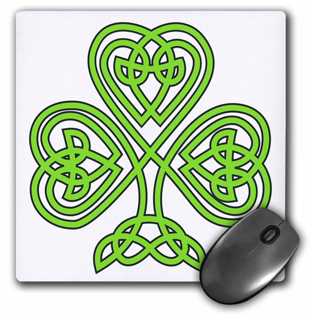 3dRose Celtic Shamrock, Mouse Pad, 8 by 8 inches - Walmart.com