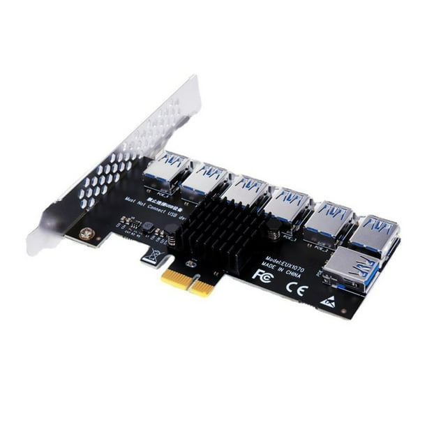 EUX1070 PCI-E 1X a control maestro trasero 7 puertos USB3.0 ASM1187E ...