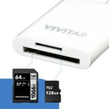 Vivitar Mobile Micro SD Compact Flash Card Reader with USB Adapter for ...
