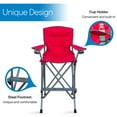 Heavy Duty Foldable Extra Tall Director Chair - Portable, with Footrest ...
