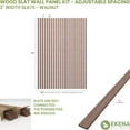 Ekena Millwork 94"H x 3/8"T Adjustable Wood Slat Wall Panel Kit w/ 2"W ...