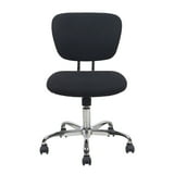 OFM Essentials Fabric Upholstered Swivel Office Chair in Black ...