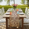 Brown Textured Scribbles Burlap Cotton Table Runner 16x72 Inches Long ...
