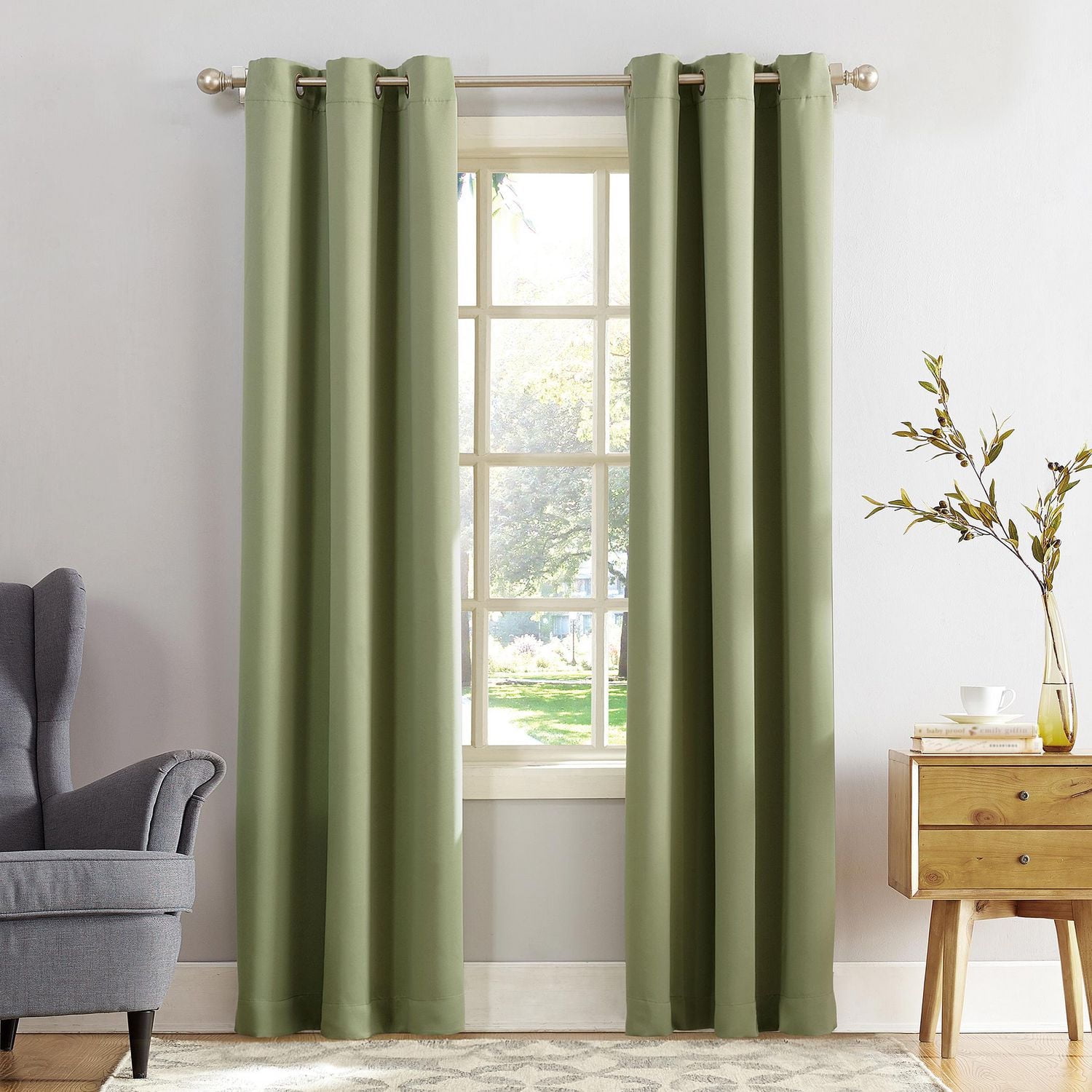 Click here for Mainstays Blackout Grommet Window Curtains Panel 8... prices