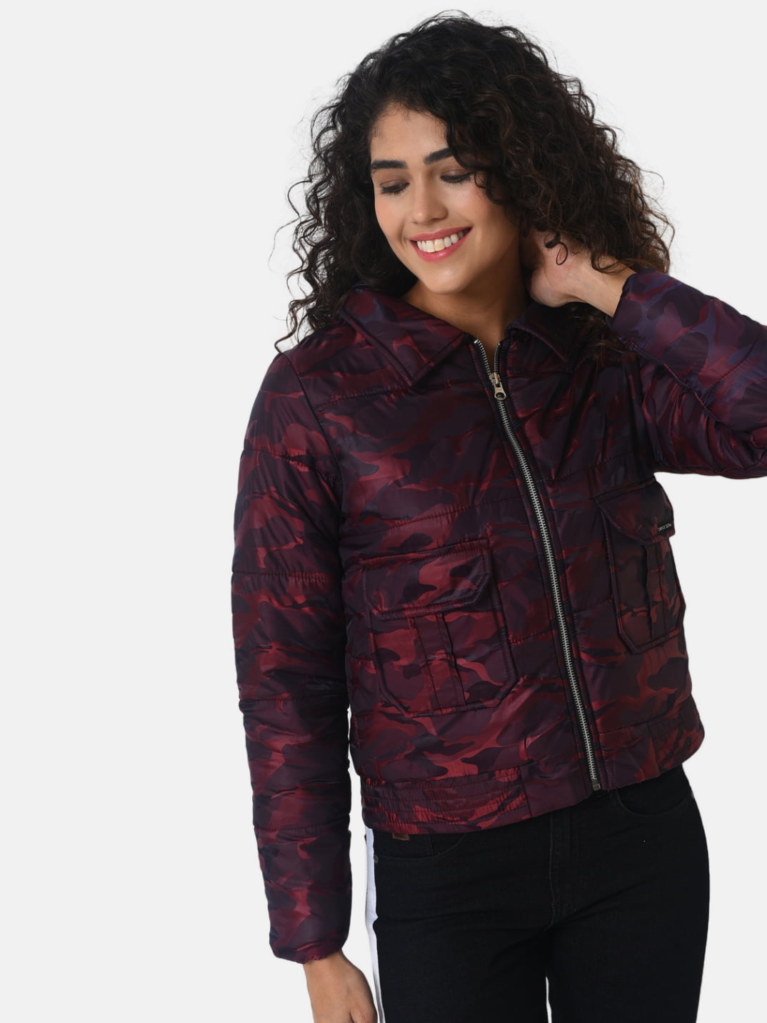 Women Camouflage Stylish Winter Jacket - Walmart.com