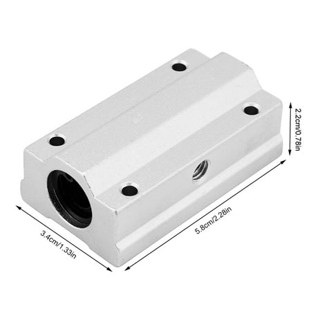 Ball Bearing Block with Linear Movement, 2-Pack SCS8LUU Rail Sliding ...