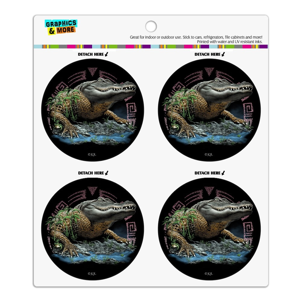 Aztec Alligator Gator Refrigerator Fridge Locker Vinyl Circle Magnet ...