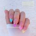 Wangjiaoid Clear Coffin Press On Nails Medium Length Nail 120 Pieces