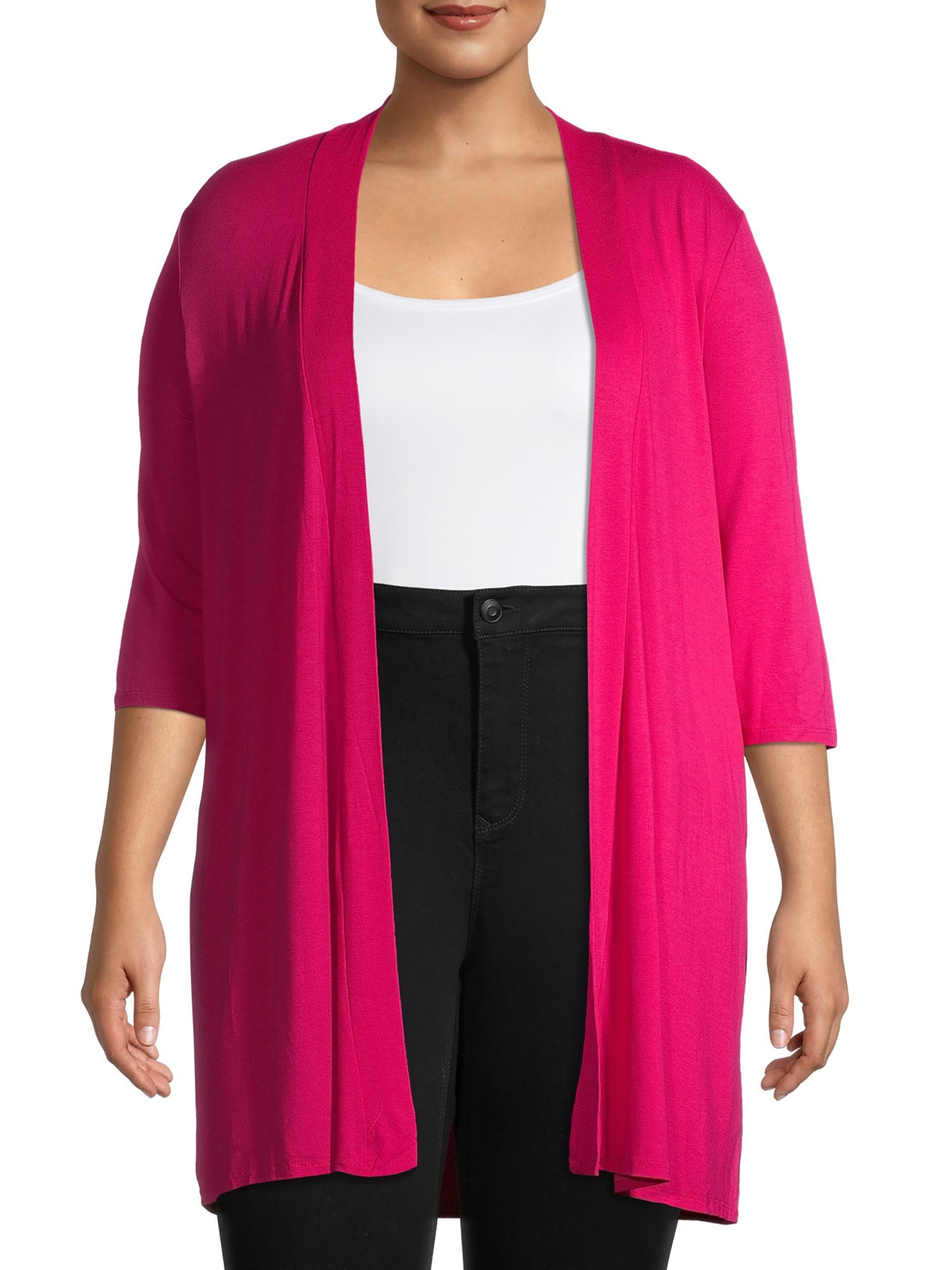 Ella Samani Women's Plus Size Lightweight Cardigan with Long Sleeves ...