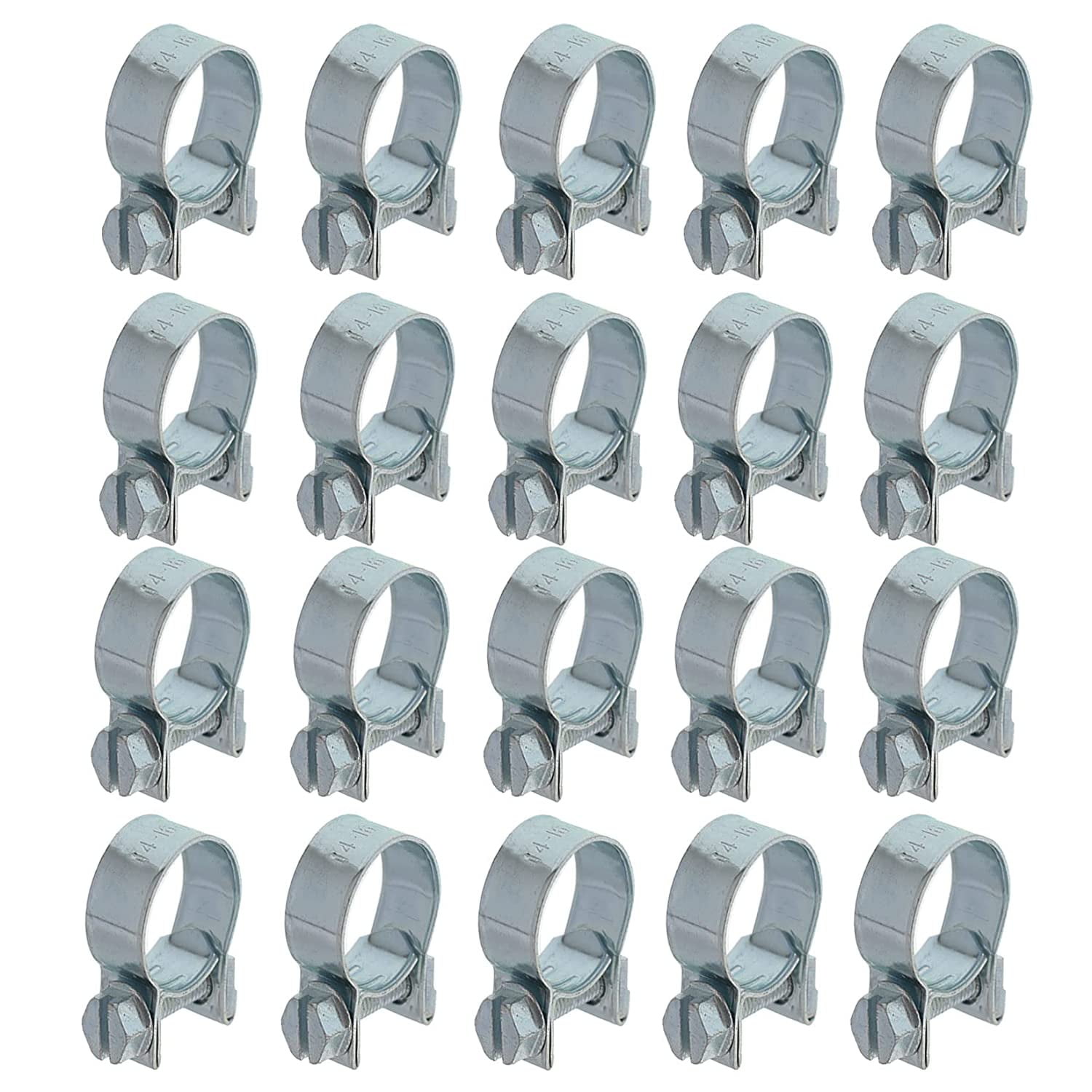 EPOTOOR 20PCS 3/8 Inch (14-16 mm) Injection Hose CLAMP/AUTO Fuel Clamps ...