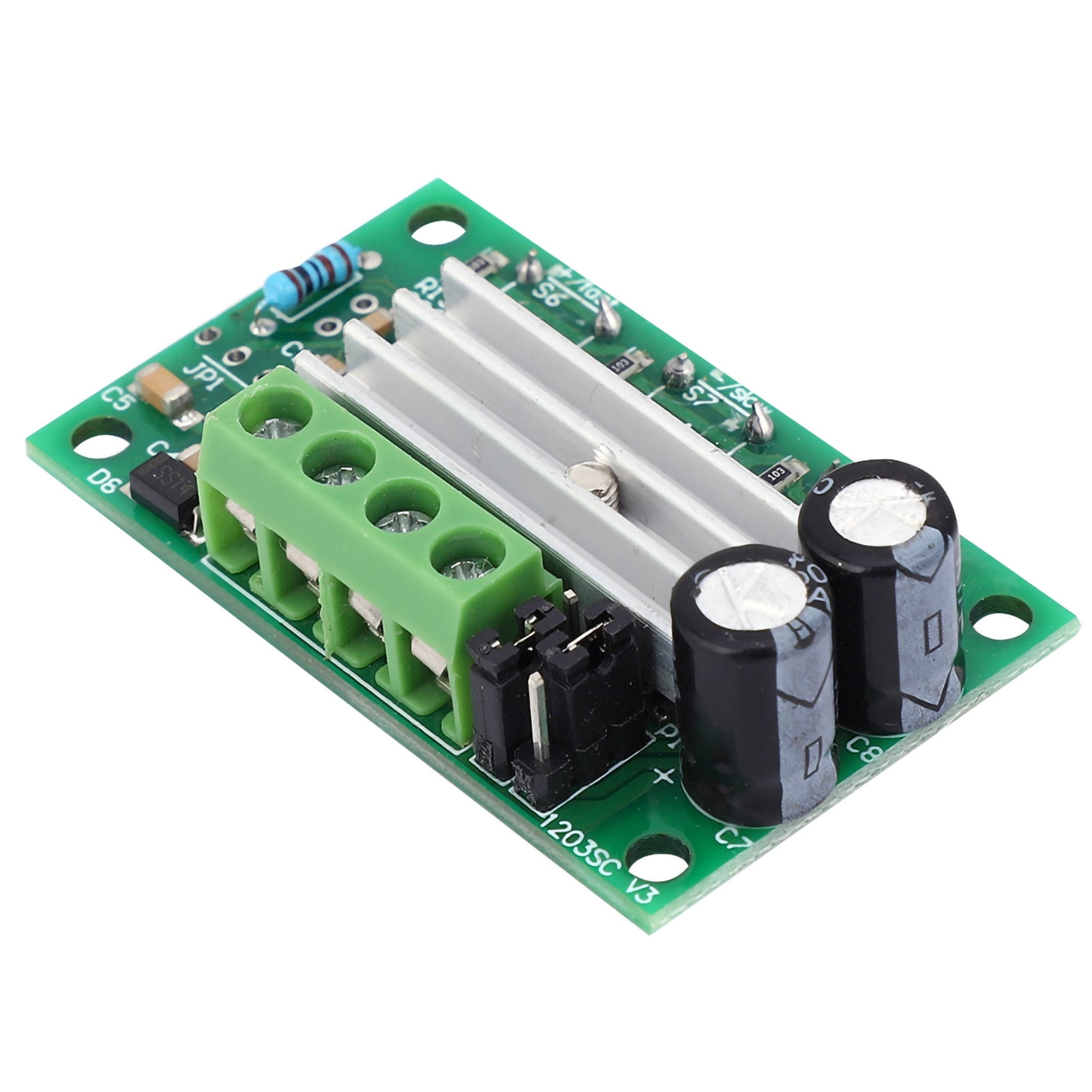 Módulo regulador PWM del controlador de velocidad del motor de CC con botón pulsador de 6 V, 12 ...