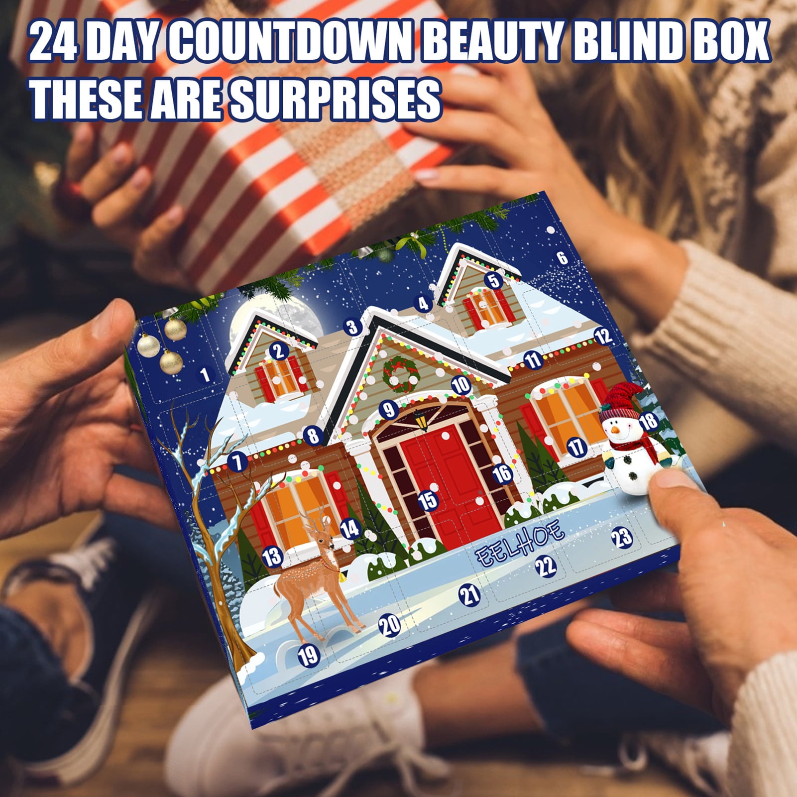 Buy YFan 24Pcs/Set Beauty Blind Box Christmas Style Count Down Days 24 ...
