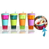 Snackeez Plastic 2 in 1 Snack & Drink Cup One Cup Assorted Colors ...