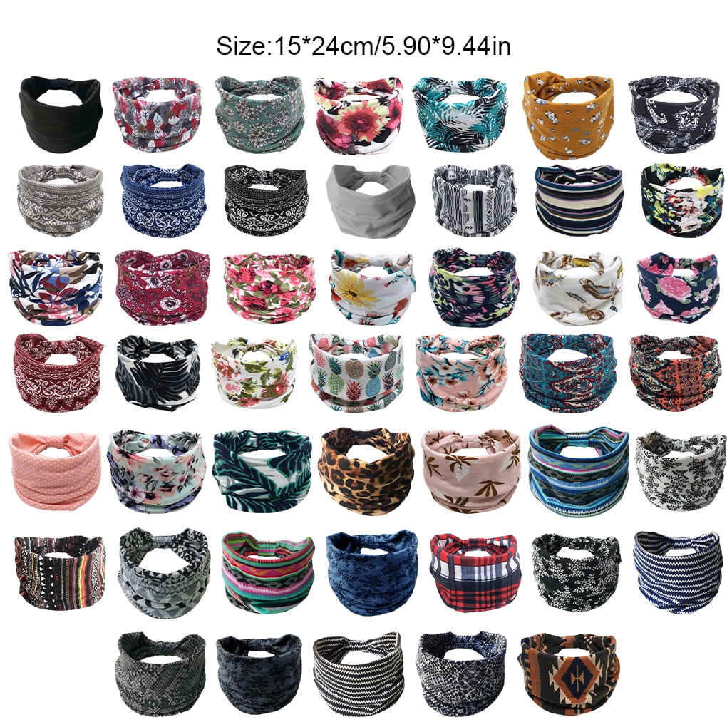 Click here for Mmirethe Headbands Bohemian Floral Hairbands Wide-... prices