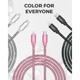 Liquipel Powertek USB C Lightning iPhone Charger Cable [MFI Certified ...