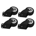COMPUKAS 4pcs Closet Door Rollers Sliding Rollers Rubber Black for ...