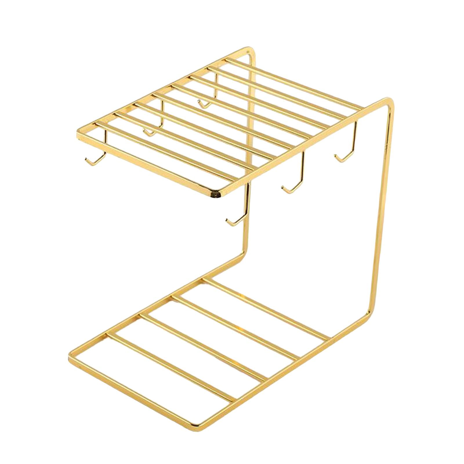 Minimalist Geometric Cup Drying Rack Drain Tray, Metal Mug Tree Drying ...