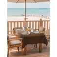 Contemporary Art Rectangle Outdoor Tablecloth with Umbrella Hole Brown ...
