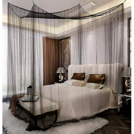 Black And White Installation-free Universal Bedroom Bed Mosquito Net ...