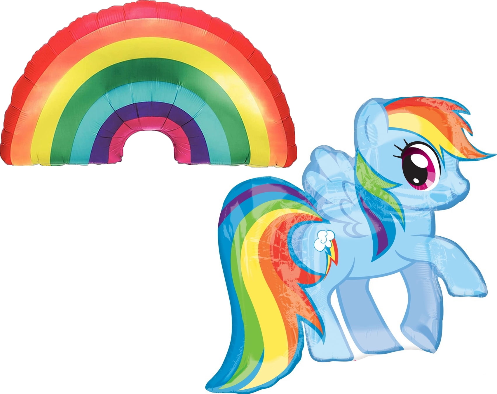 MY LITTLE PONY & Rainbow DASH Birthday Party Decoration Favor Mylar ...