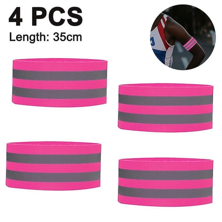4 Pieces Reflective Bands Reflector Bands For Wrist, Arm, Ankle, Leg ...