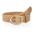 DOVACKA Women's Straw Woven Elastic Belt, Boho Rattan Braided Stretch ...