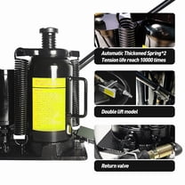 Air Hydraulic Bottle Jack, 12 Ton/24000 LBS All Welded Bottle Jack, 9.8 ...