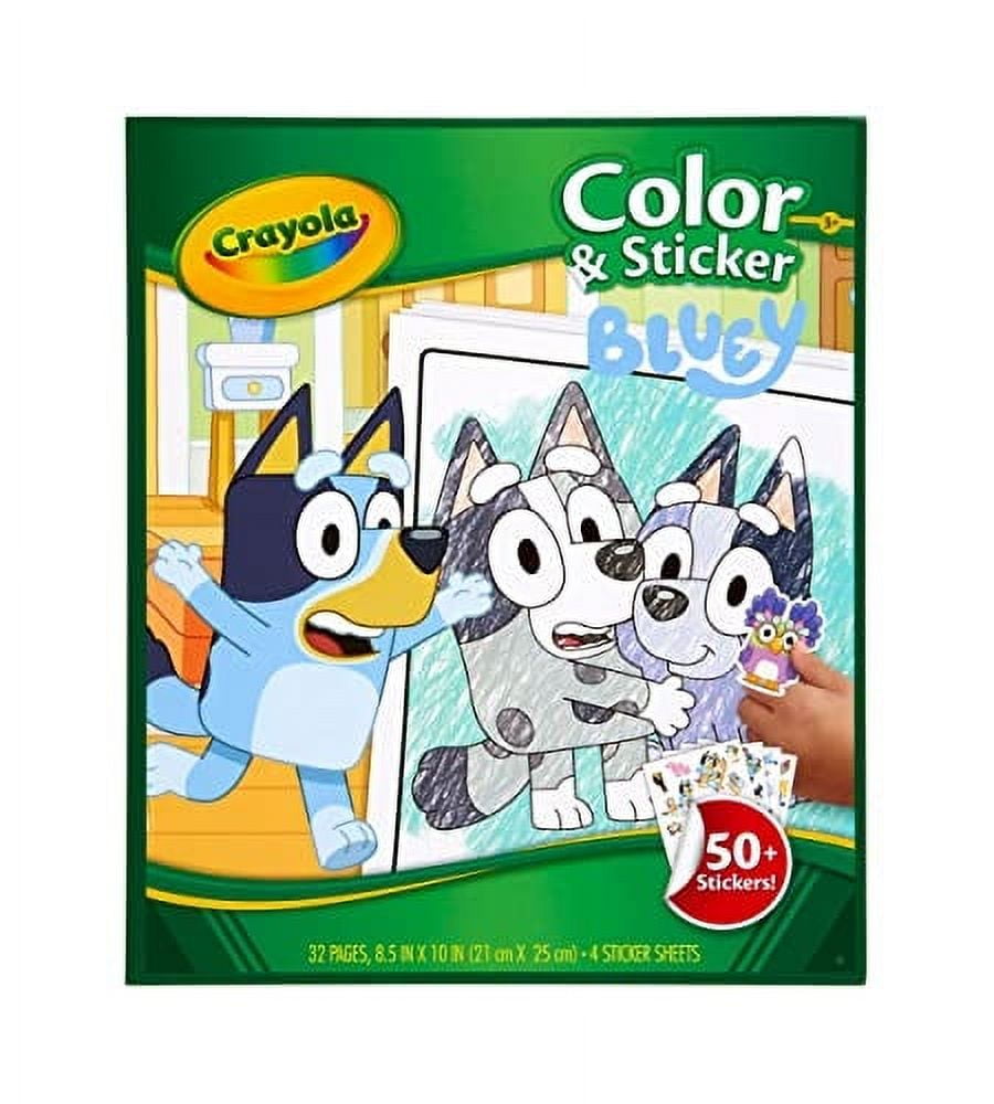 Libro para colorear Crayola Bluey con pegatinas 32 páginas | Bodega ...