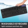 Perixx Periboard-517B, Wired Waterproof USB Keyboard - TUV Certified ...