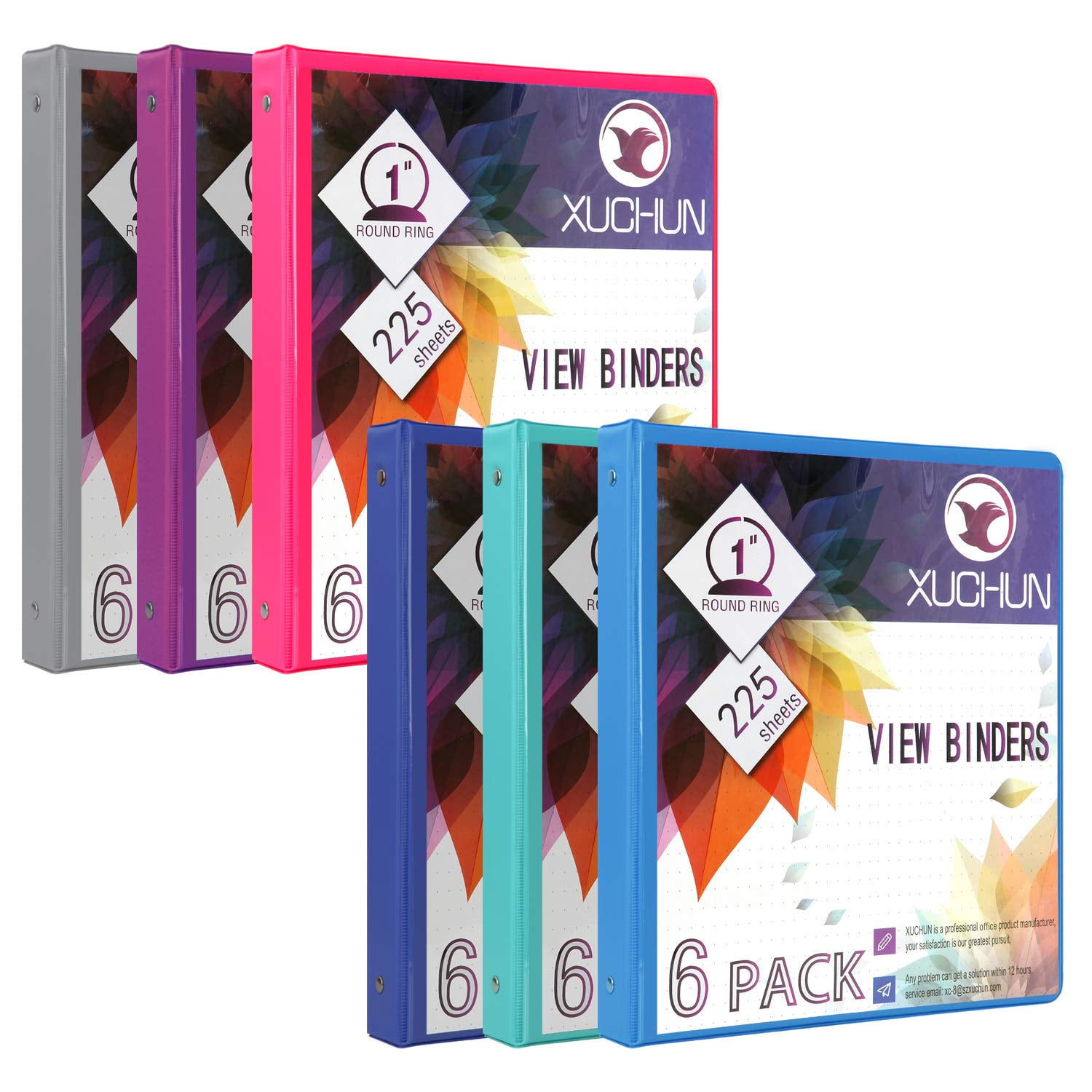Click here for Xuchun 6pack 1inch Round 3 Ring Binder View Binder... prices