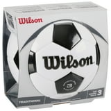 Wilson Traditional Soccer Ball, Size 3, Black and White - Walmart.com