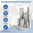 2 Pack RC Wheel Axle Pin, 12x200mm Steel Hex Wheel Hub Nut Pin ...