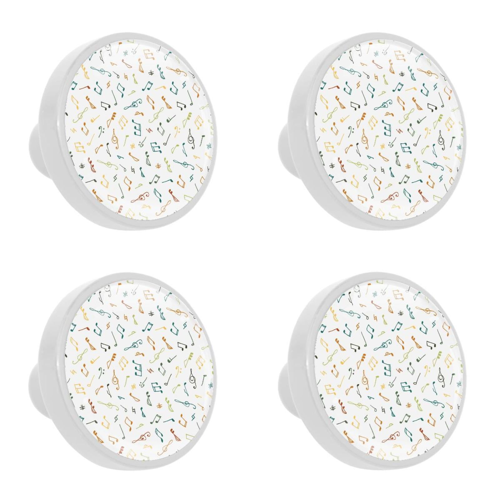 4 Pcs Music Notes Knobs for Kitchen Cabinet Cupboard Dresser Bookcase ...