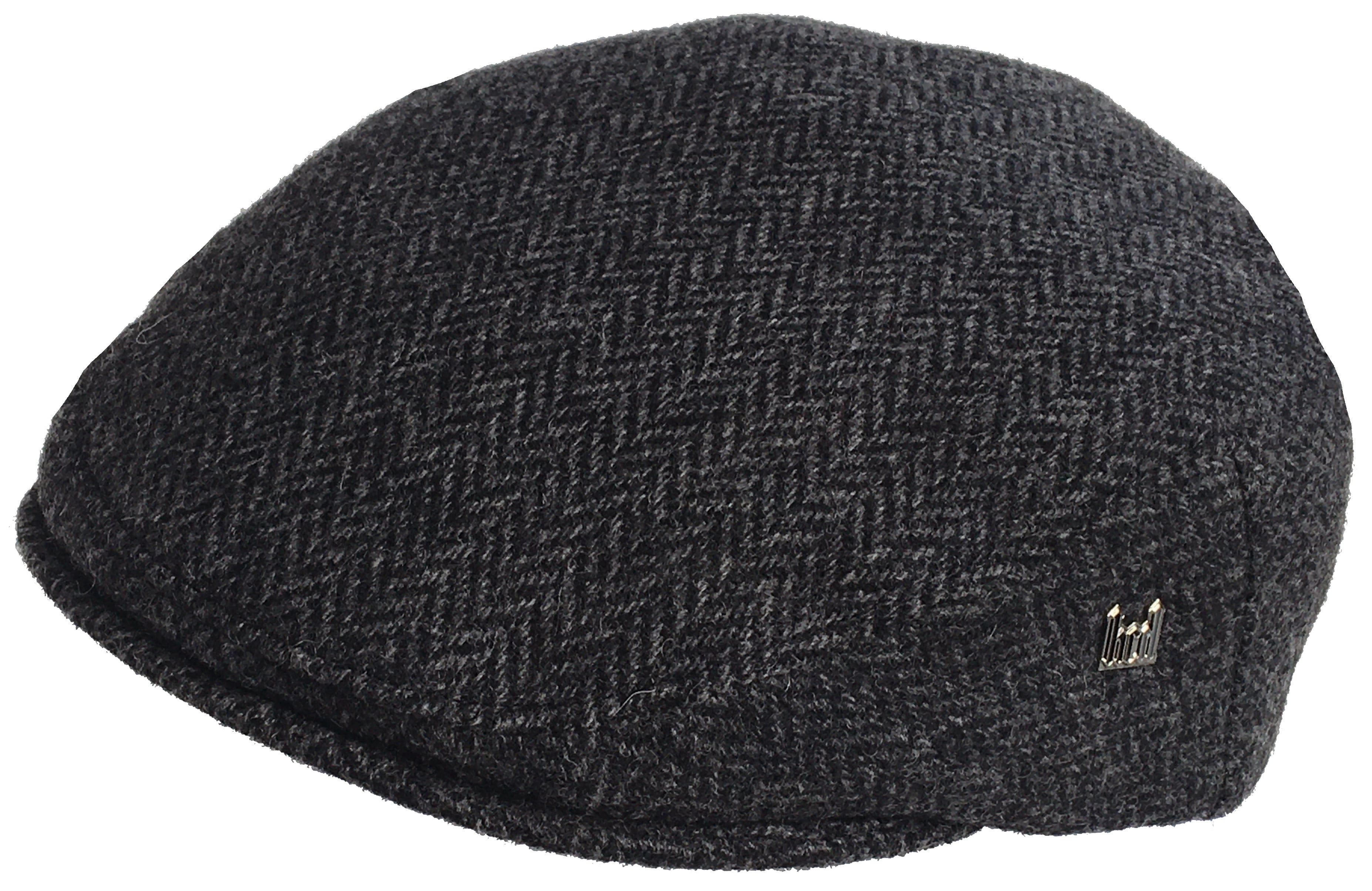 Headchange Wool Tweed Ivy Scally Cap Black Herringbone (Small ...