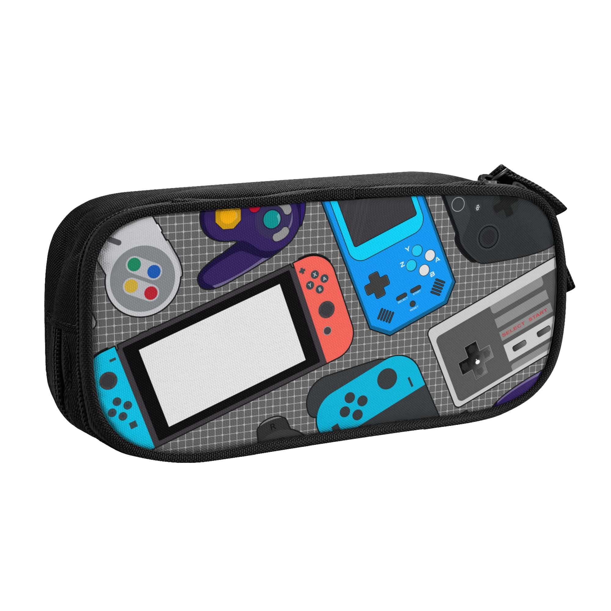 TEQUAN Large Capacity Pencil Case, Game Console Gamepads Pattern Pencil ...