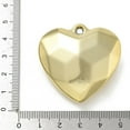 50pc Plating Acrylic Pendants with Loop Faceted Heart Golden Plated 41 ...