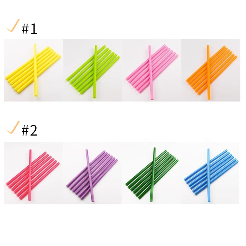 JUNWELL 4Color Hot Glue Sticks 10 Pieces/Set Coloured Hot Melt Glue ...