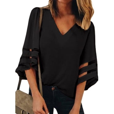 Sexy Women's Low-Cut Basic Deep V Neck Short Sleeve Solid Fitted Tee ...