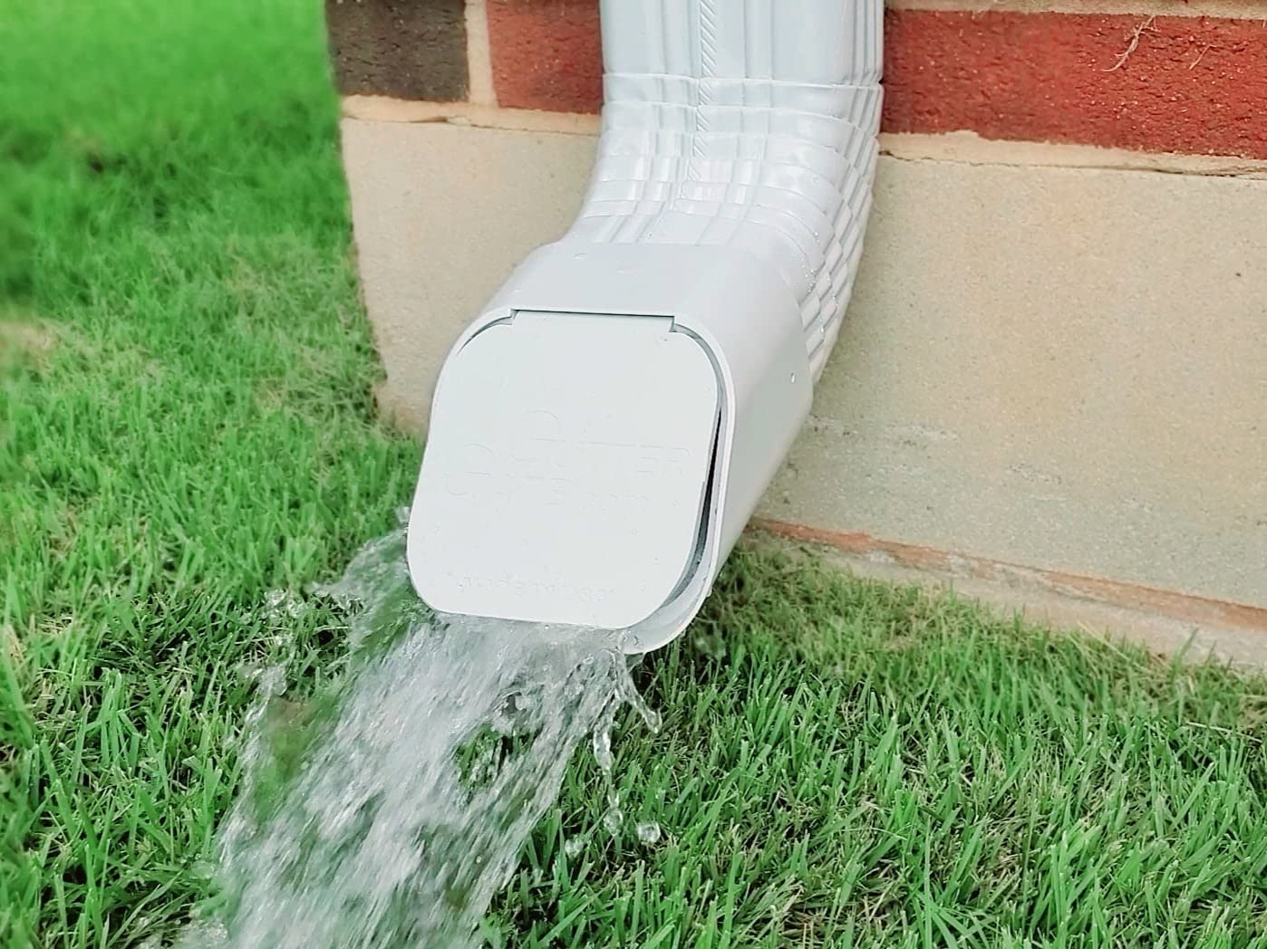 Gutter Gate - Rain Gutter Drain Downspout Extensions - 2"x3" - White ...