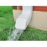 Guttergate White Plastic Rectangular Downspout Adapter, 3 x 3 x 4 in ...