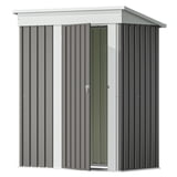 Devoko 5Ã—3 ft Patio Metal Shed, Lockable Garden Shed for Outdoor ...