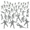 BMC Classic Plastic Army Men - 40pc Gray WW2 Soldier Figures - Made in ...