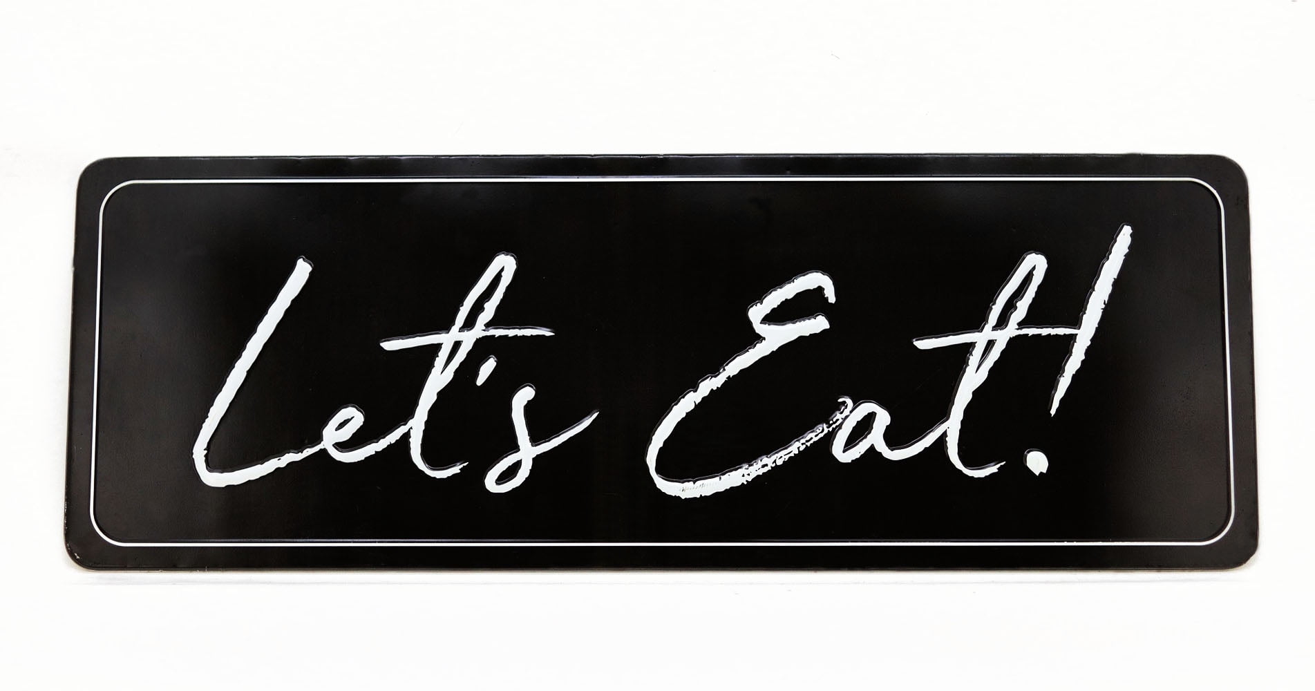 Parisloft Let's Eat Embossed Metal Wall Sign for Dinning Room, Kitchen ...