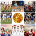 Cheerleading Pom Poms 8 Pcs with Straight Handle, Handheld Squad ...
